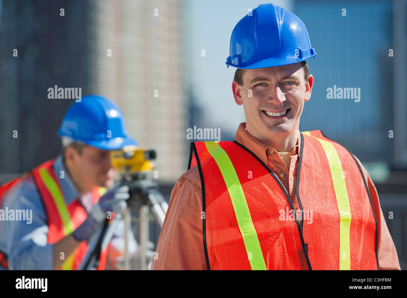 Portrait of construction worker Stock Photo - Alamy