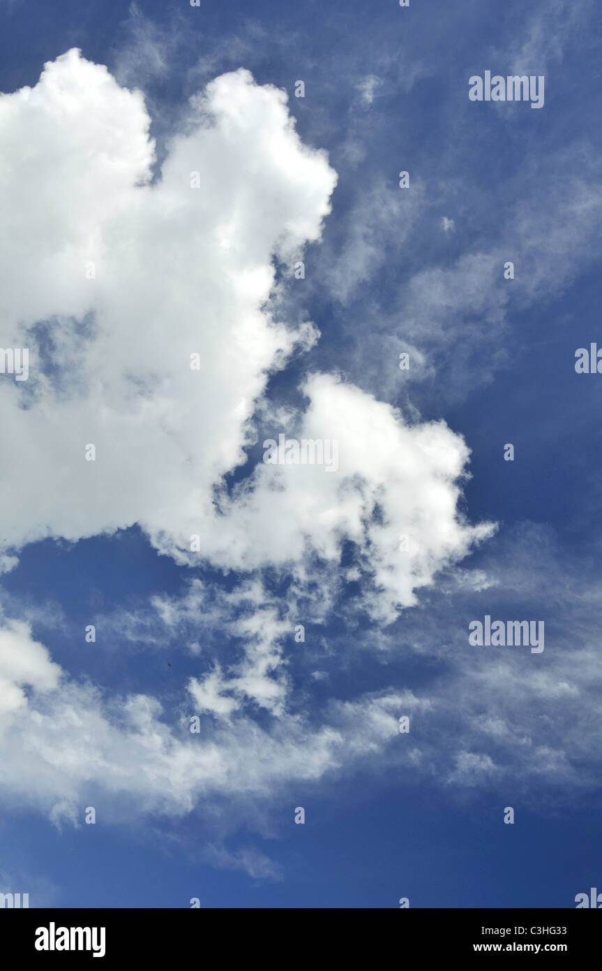 Sunny blue sky with clouds Stock Photo - Alamy