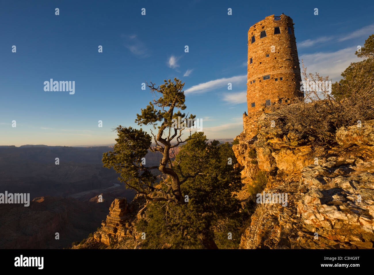 Desert View Watchtower, designed by architect Mary Colter, along the ...