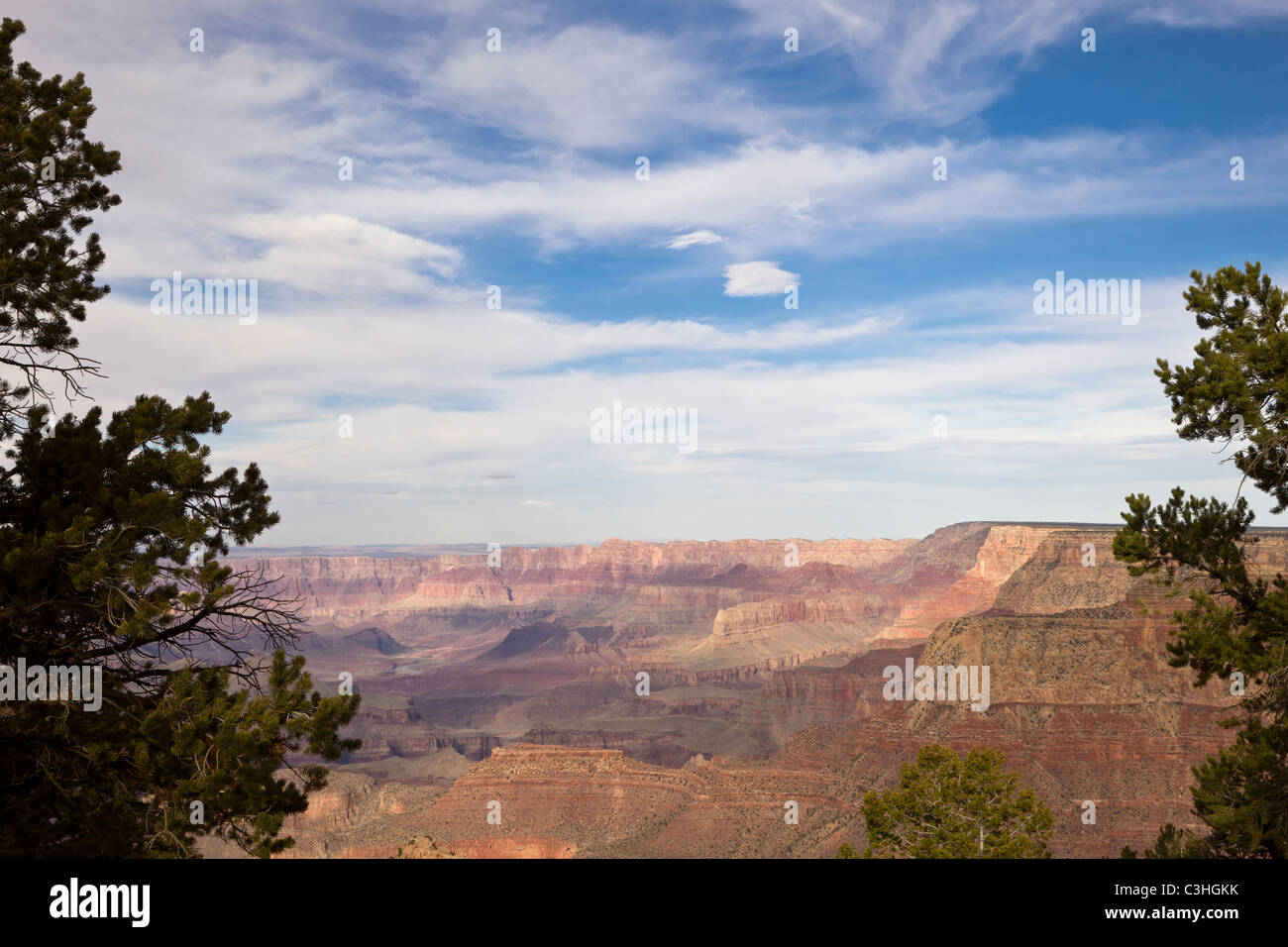 View from Grandview Point along the South Rim of the Grand Canyon ...