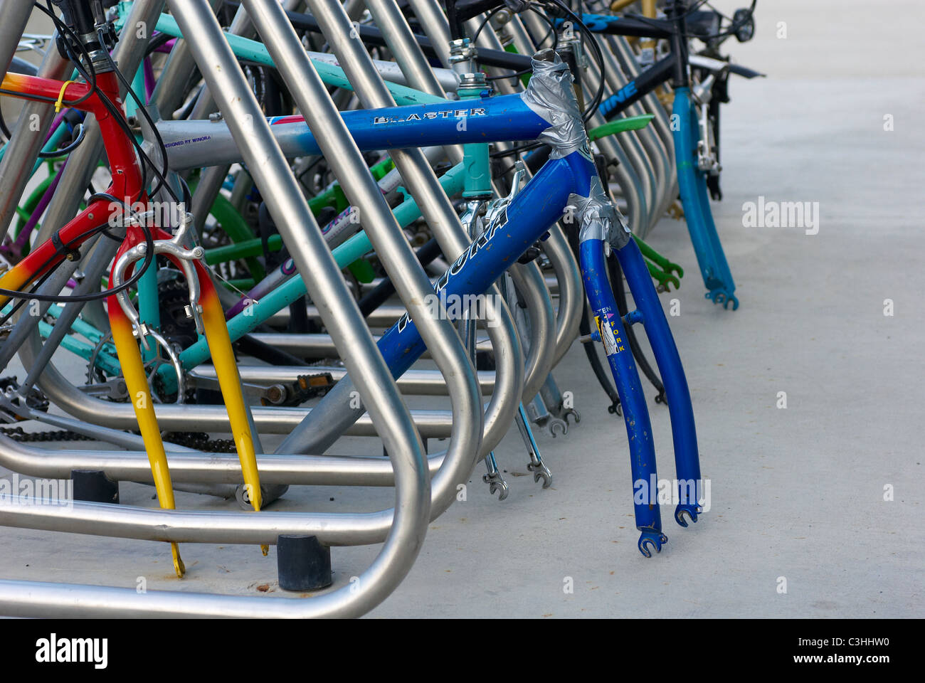 Pavement bike racks hi-res stock photography and images - Alamy