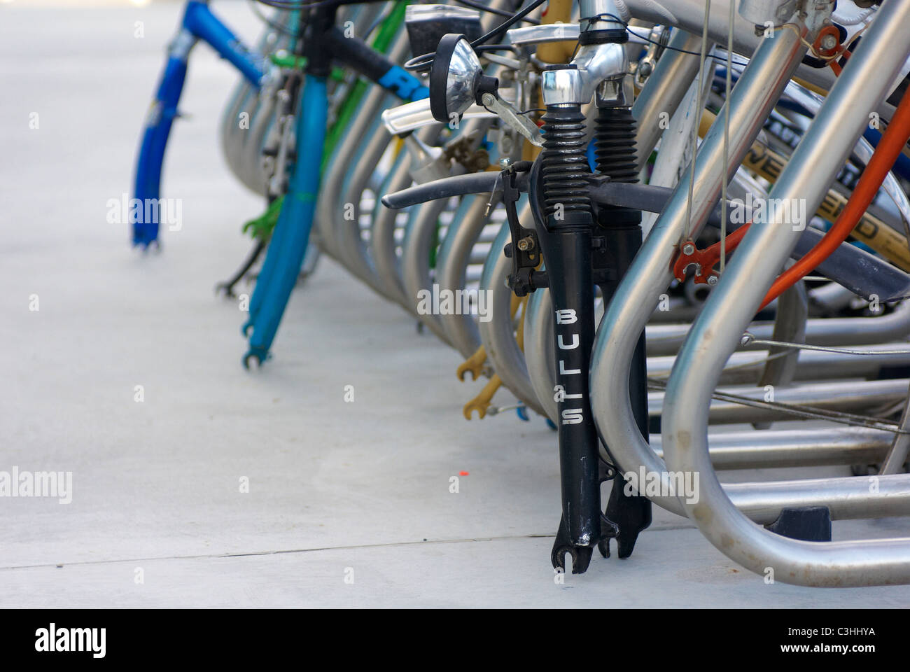 Chained bike stolen wheels hi-res stock photography and images - Alamy