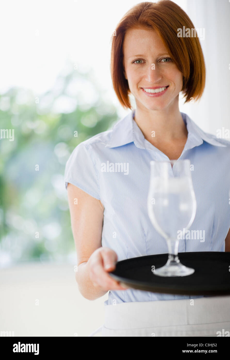 Waitress tray hi-res stock photography and images - Alamy