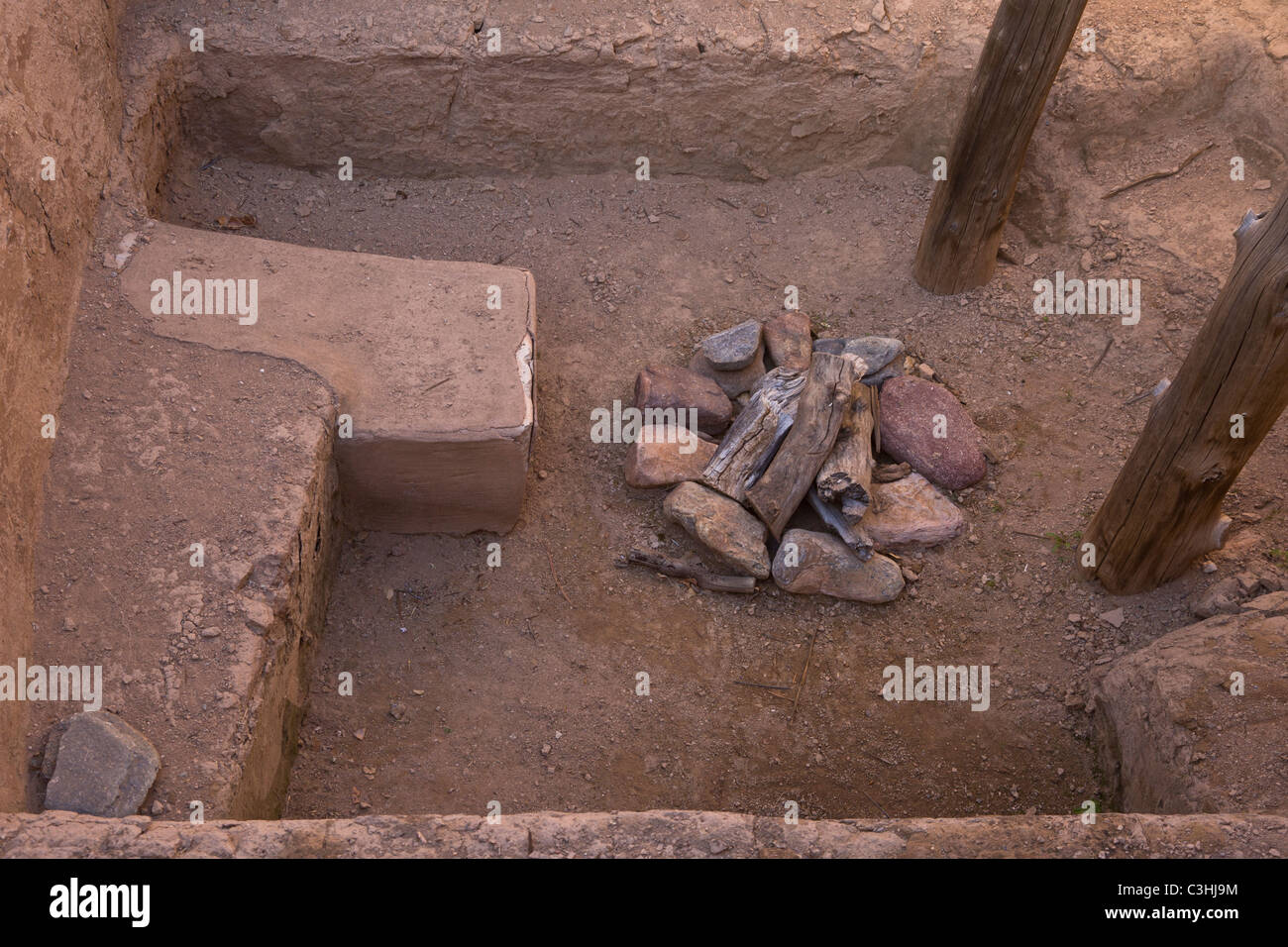 Native American Ceremonial Sipapu at Besh-Ba-Gowah Archaeological Park ...