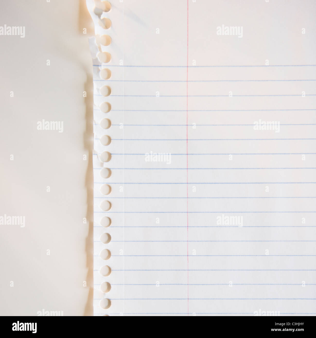 Studio shot of lined paper Stock Photo - Alamy