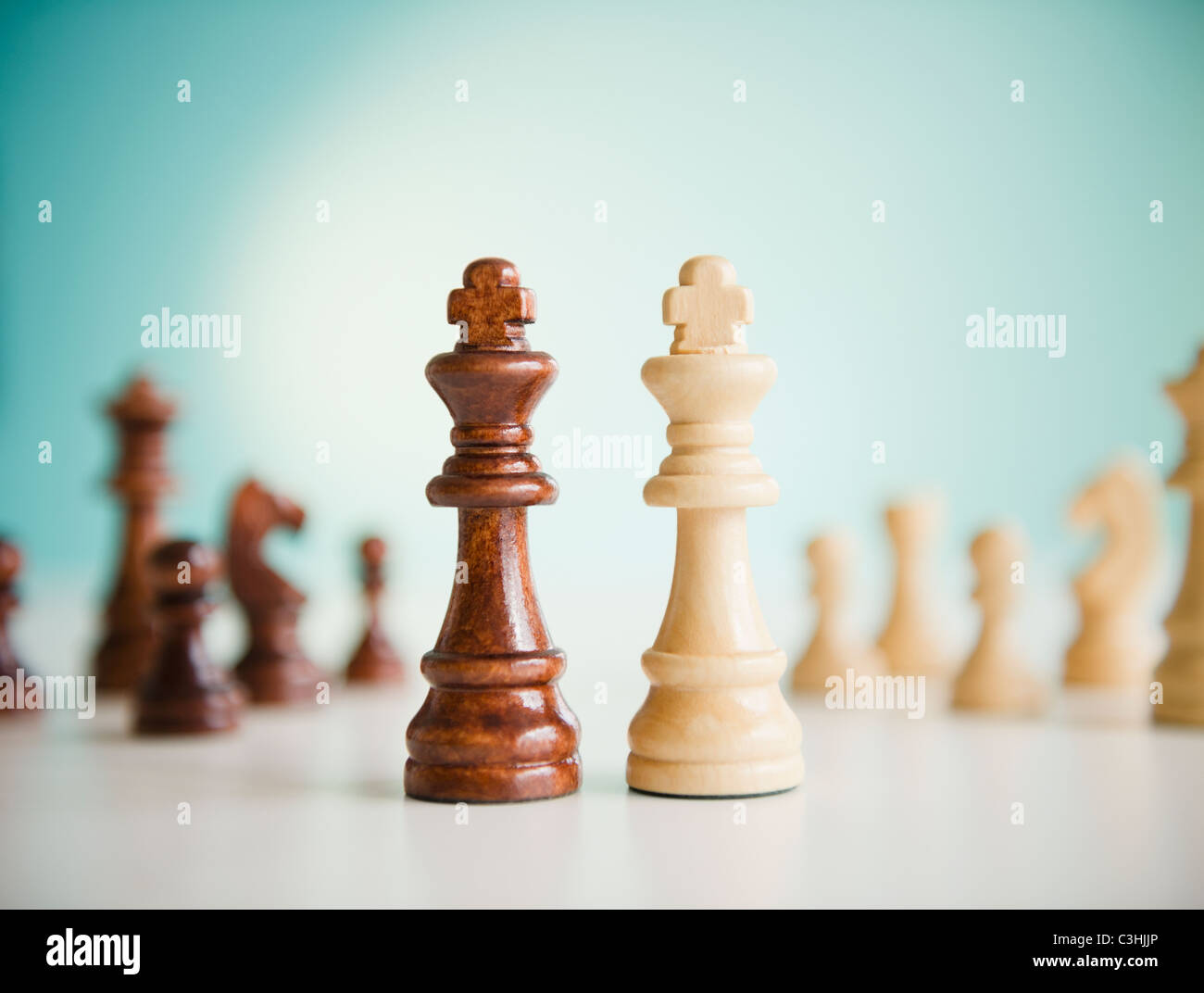 Studio shot of king chess pieces Stock Photo - Alamy