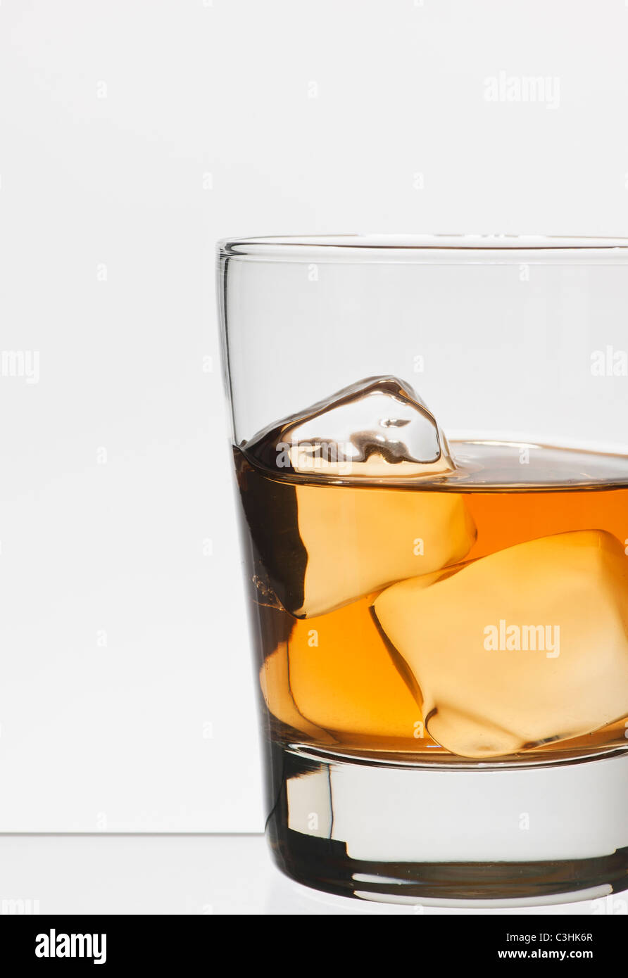 Studio shot of glass of whiskey Stock Photo - Alamy