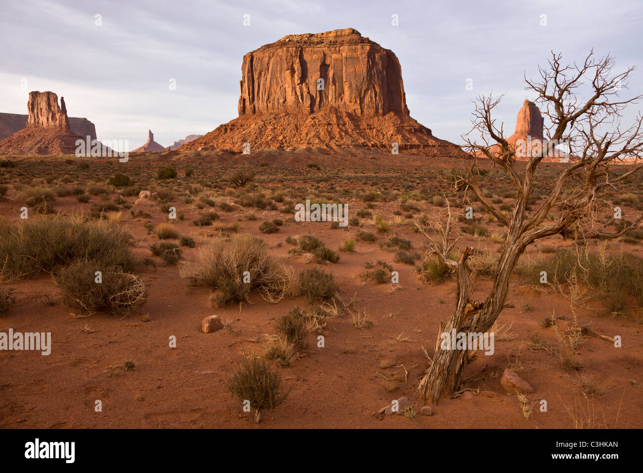 Merrick Butte in Monument Valley Navajo Tribal Park, spanning the ...