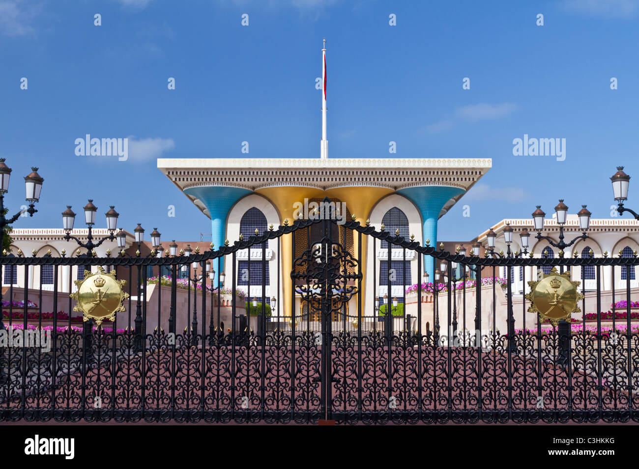 The Al Alam Royal Palace in Muscat, Oman Stock Photo - Alamy