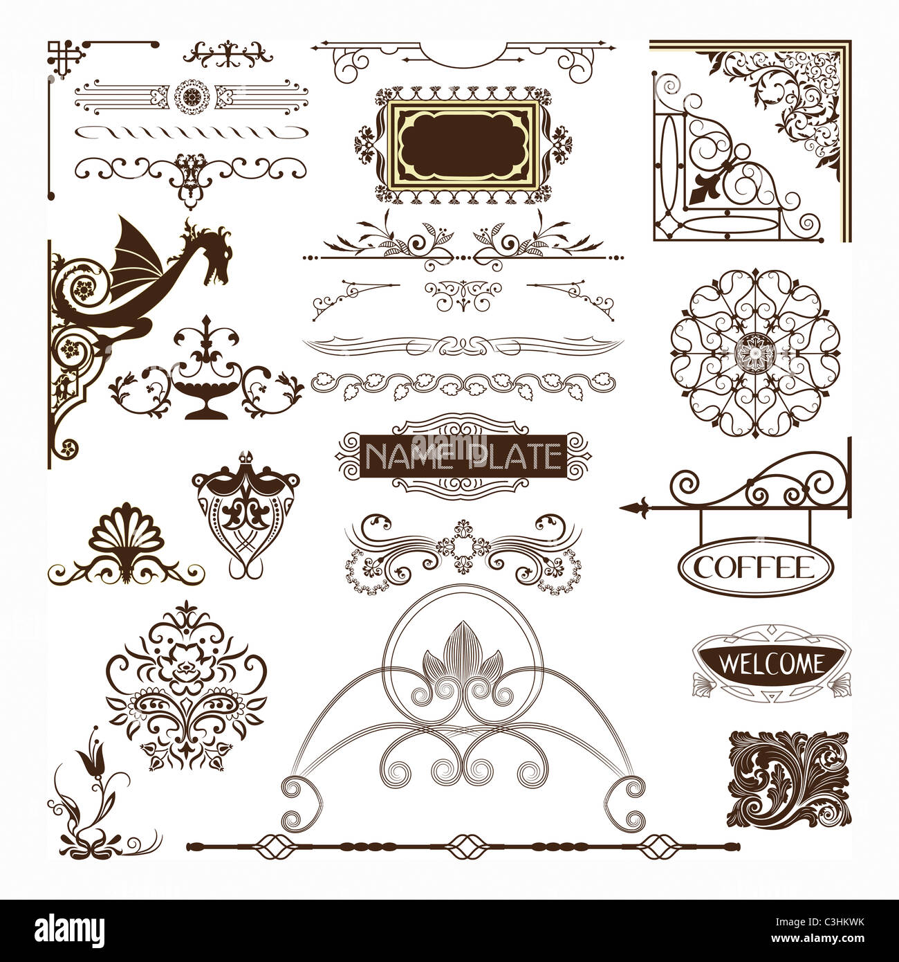 Embellishment divider Cut Out Stock Images & Pictures - Alamy