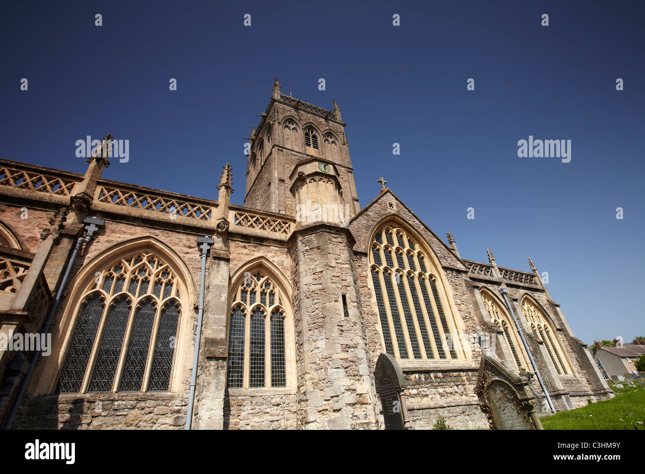 The Church of St John the Baptist, Axbridge, Somerset, England Stock ...