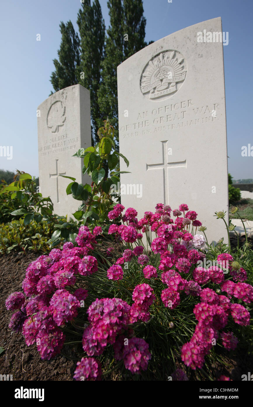 Passchendaele New British Cemetery Stock Photo - Alamy