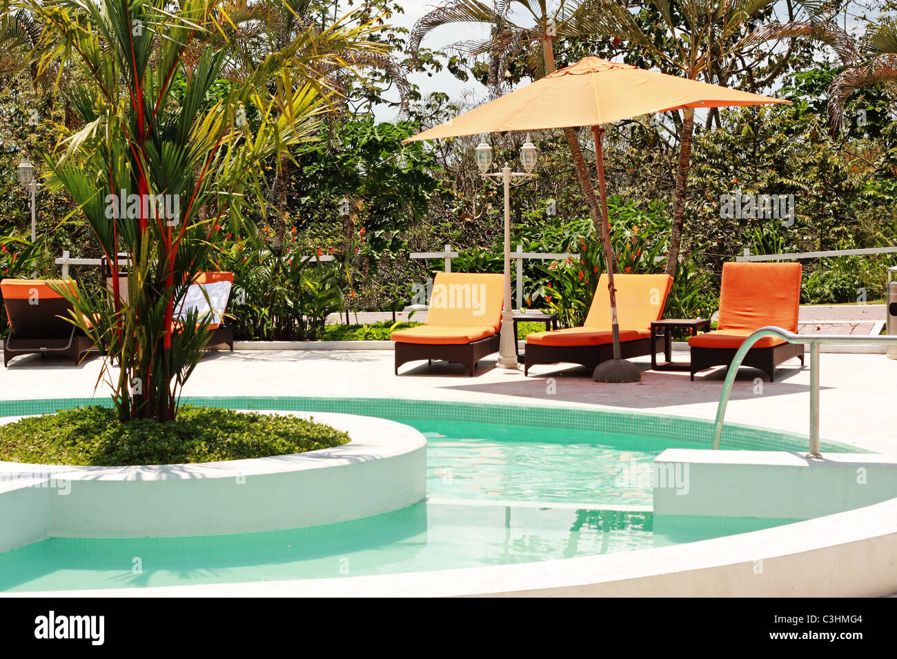 beautiful hotel. Aerial view from a tropical resort spa Stock Photo - Alamy