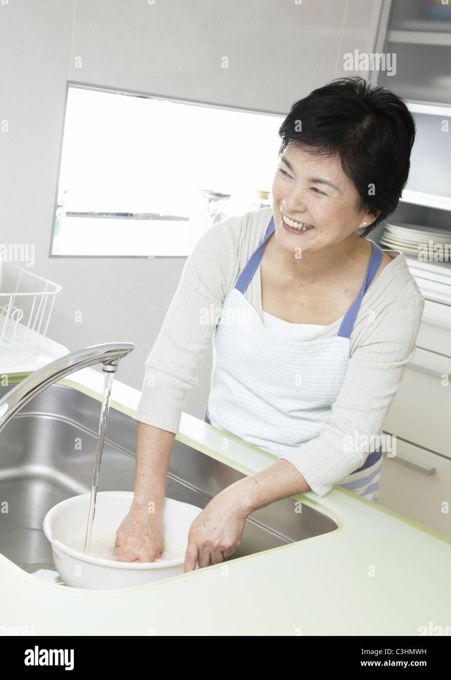 Rice washing water hi-res stock photography and images - Alamy
