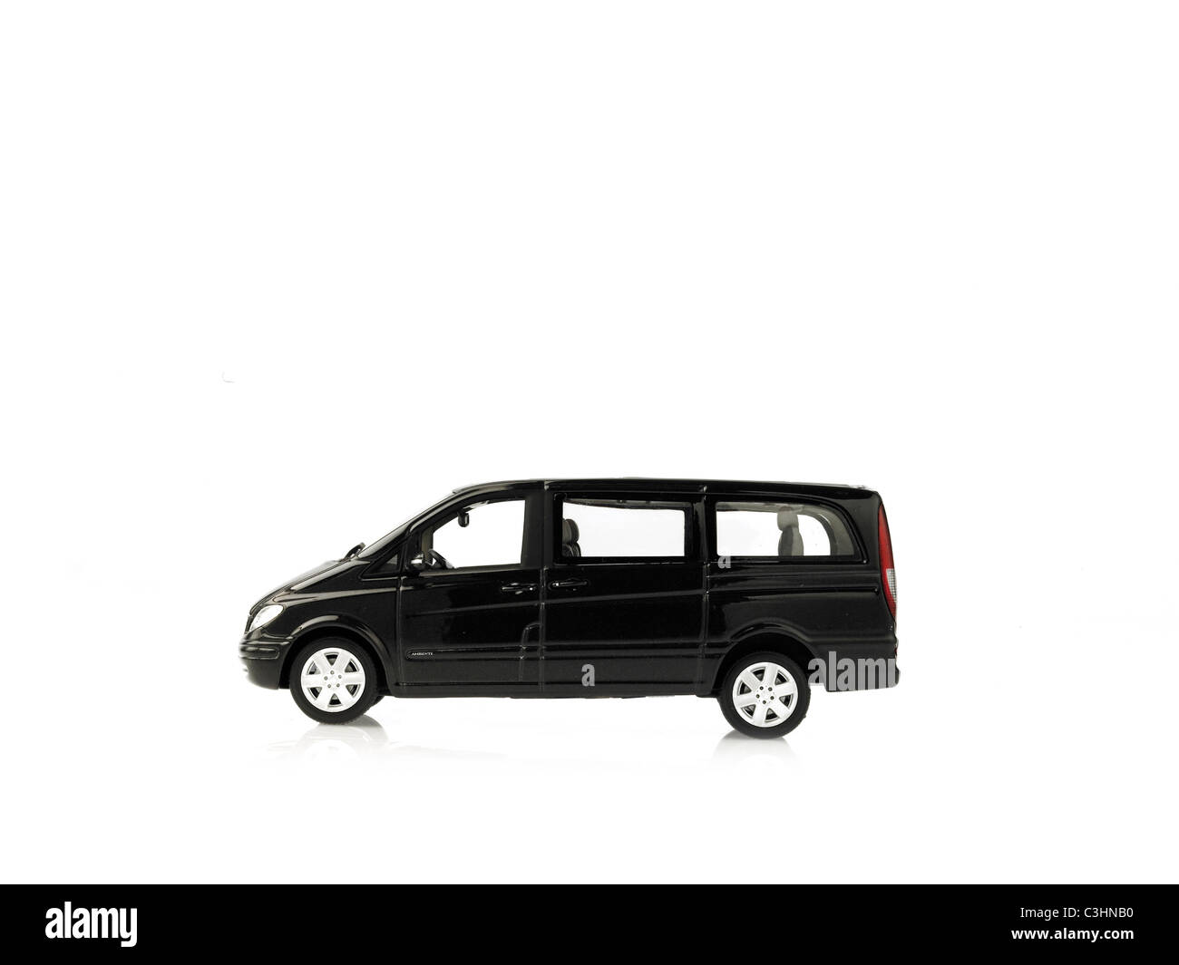 Studio shot of white toy truck Stock Photo - Alamy