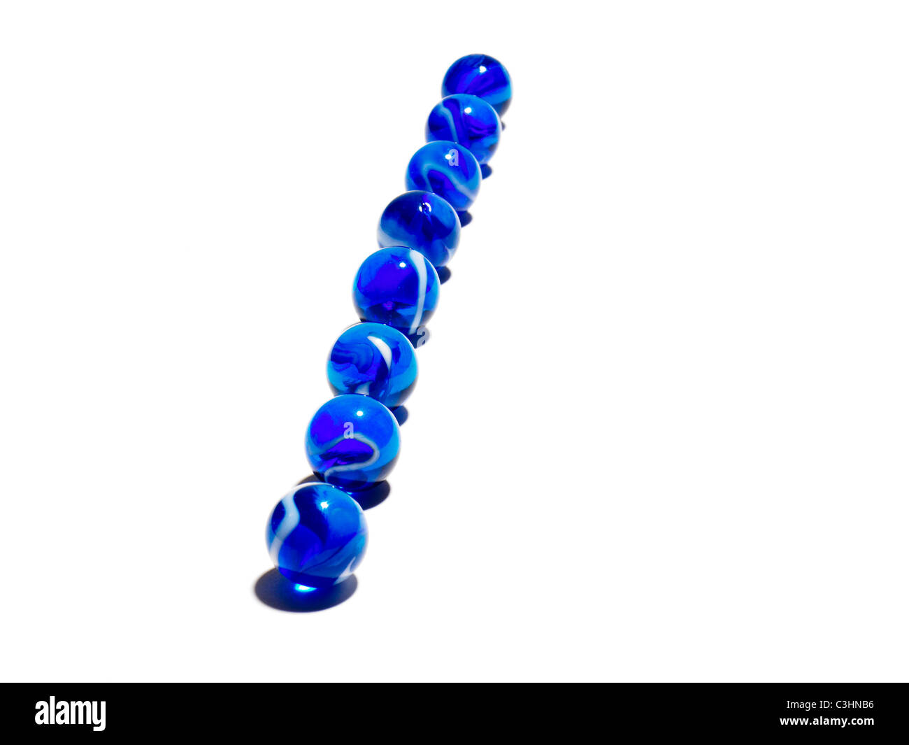 Eight blue glass balls Stock Photo - Alamy