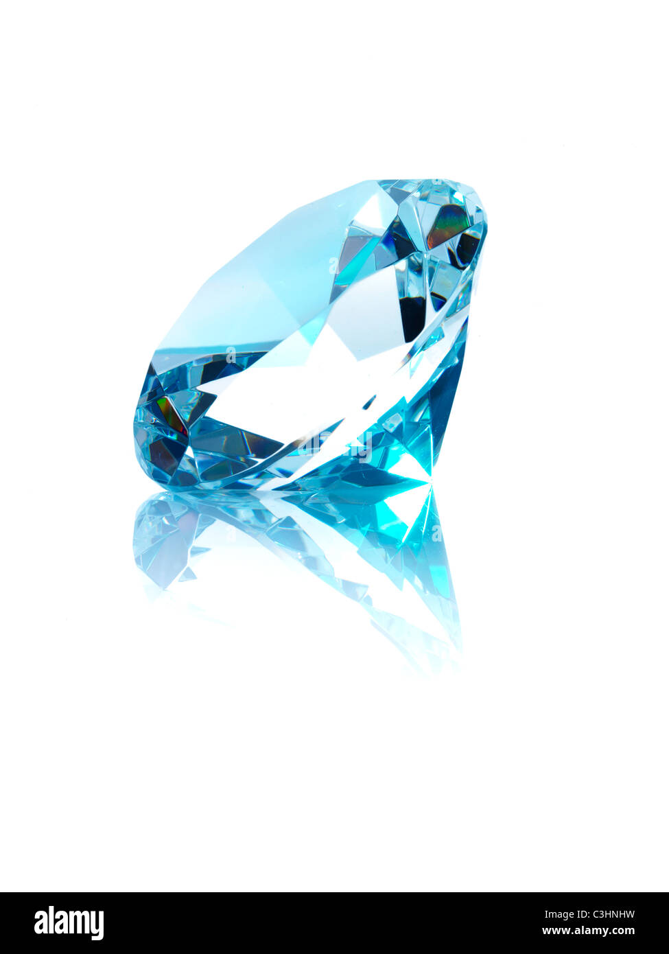 Diamond on white background Stock Photo - Alamy