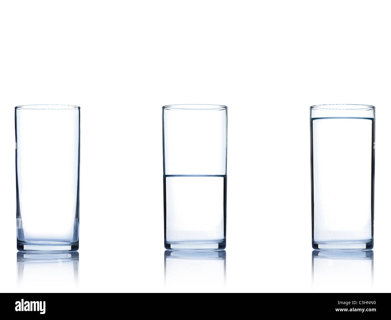 Water glass horizontal Cut Out Stock Images & Pictures - Alamy