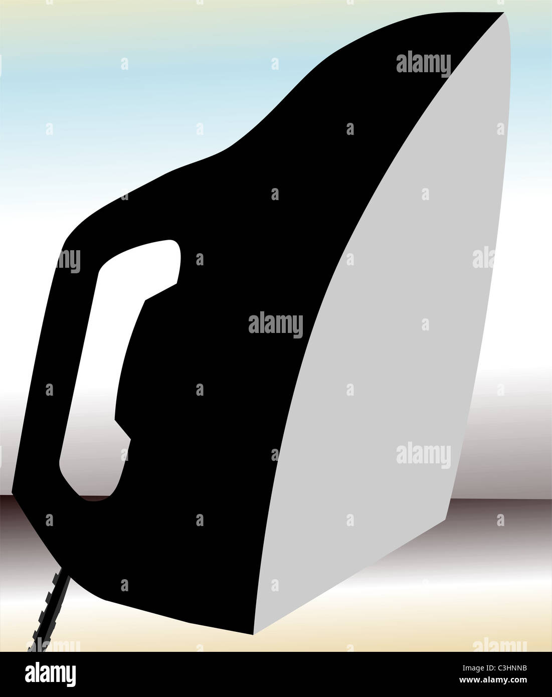 Iron box with plug and wire Stock Photo - Alamy