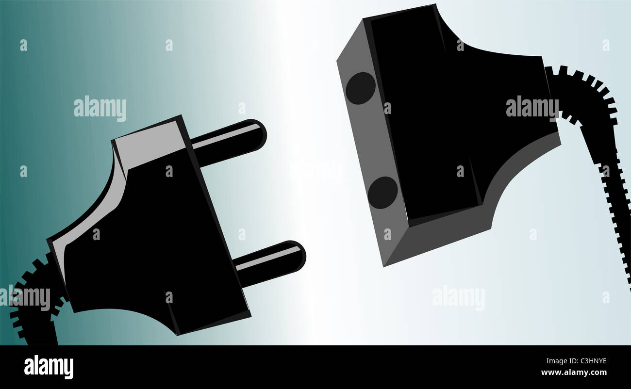 Illustration of Switches and plug Stock Photo - Alamy