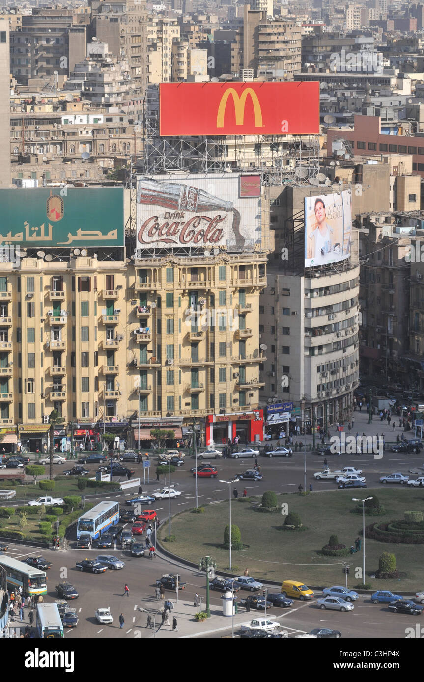 Tahrir Square Cairo, Egypt in 2010, a year before the revolution that ...