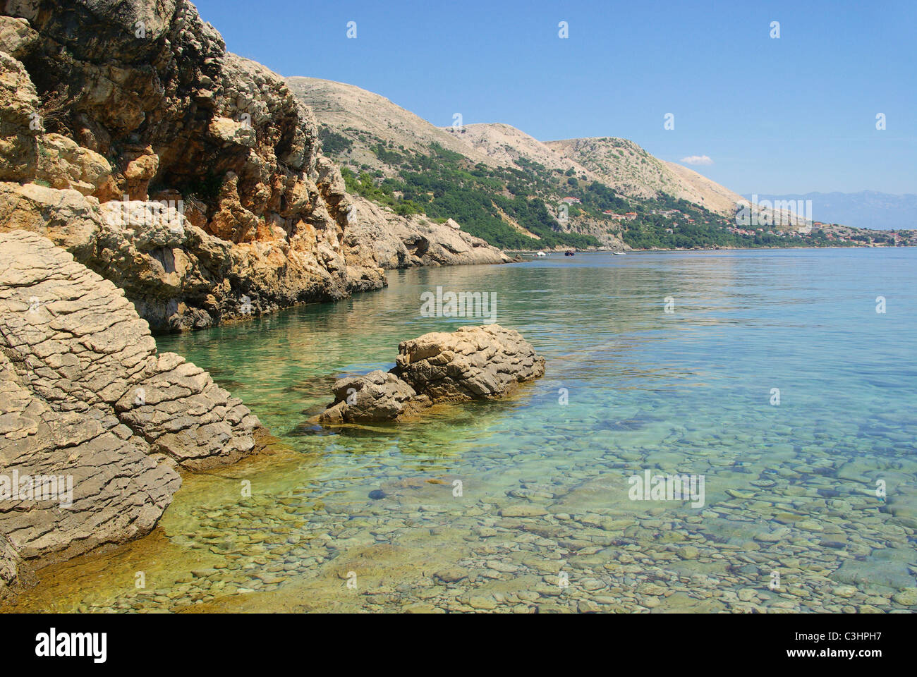 Stara Baska Strand - Stara Baska beach 30 Stock Photo - Alamy