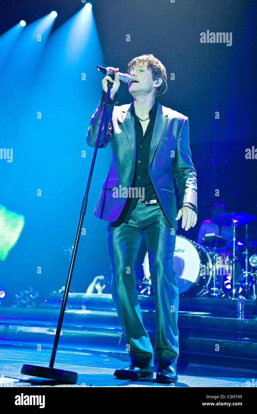 A-ha performing live at the O2 Arena London, England - 04.11.09 ...