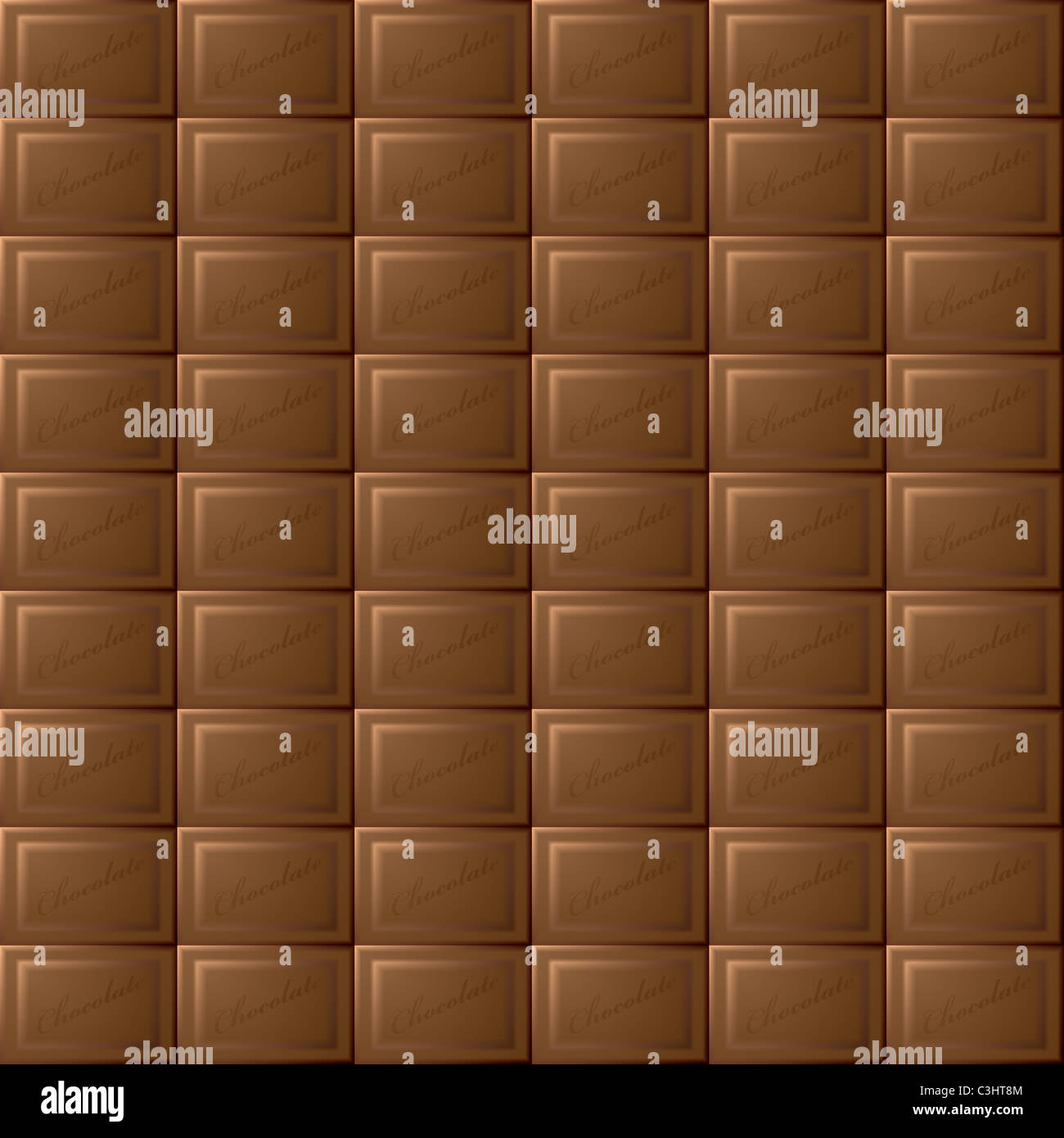 Seamless milk chocolate background with blocks of tasty sweets Stock ...