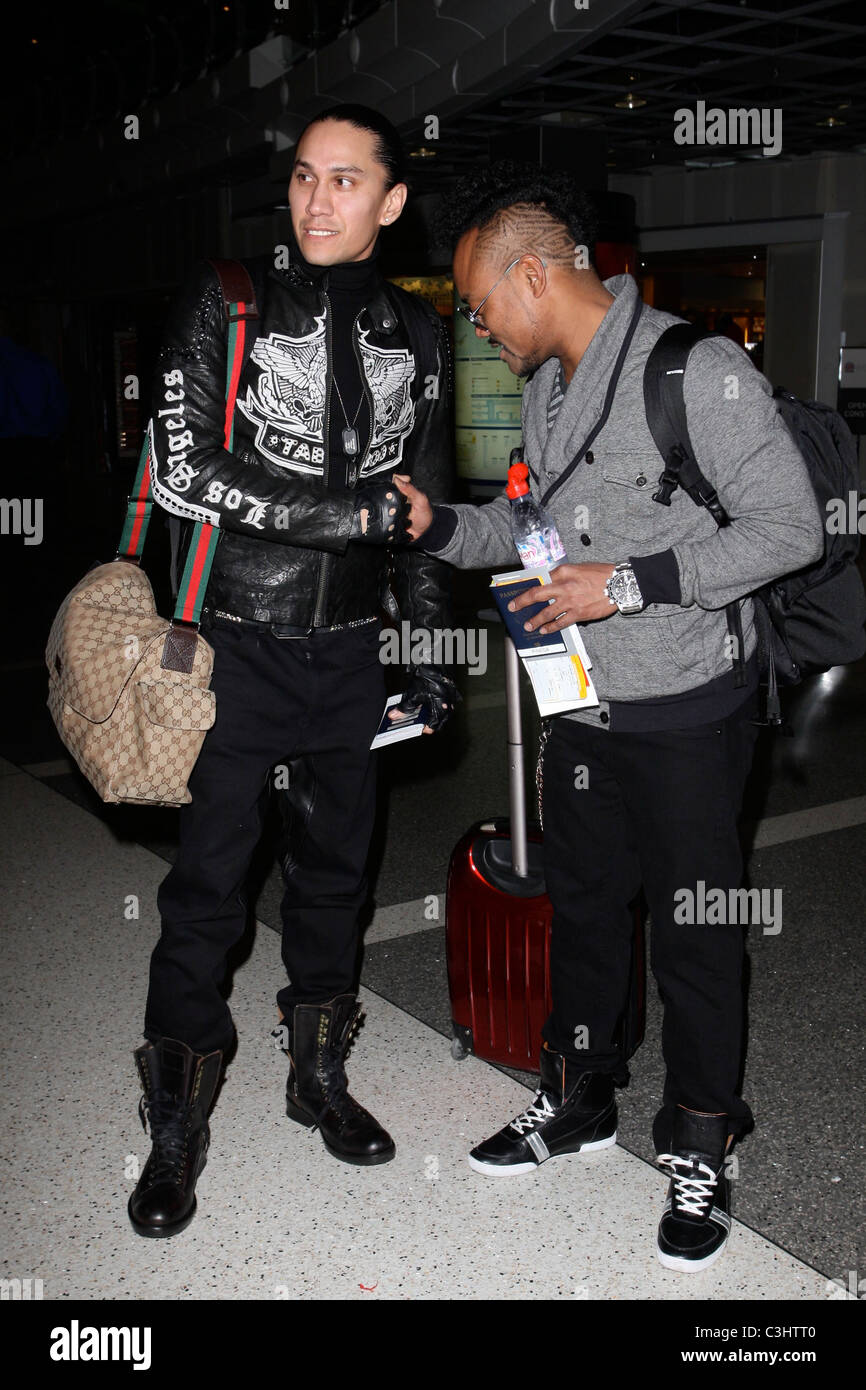 Taboo and Apl.de.ap of the Black Eyed Peas arriving at the Tom Bradley ...