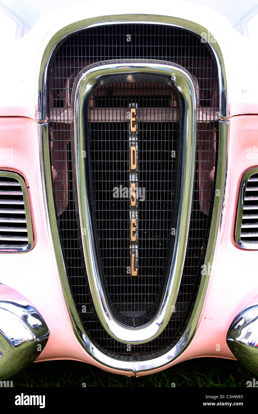 Front grill of a 1950s Edsel car Stock Photo - Alamy
