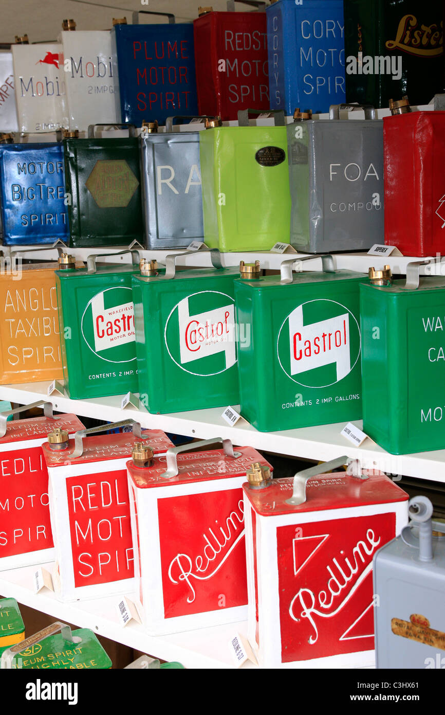 Collection of 1930-50s Petrol cans Stock Photo - Alamy