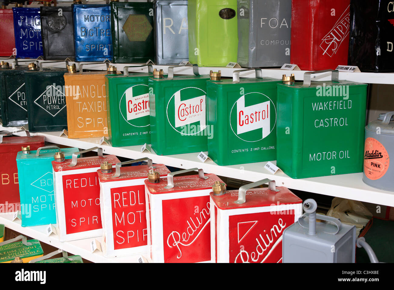 Collection of 1930-50s Petrol cans Stock Photo - Alamy