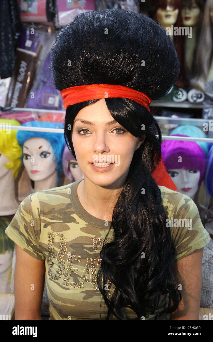 Adrianne Curry as Amy Winehouse Adrianne Curry visits Hollywood Toys ...