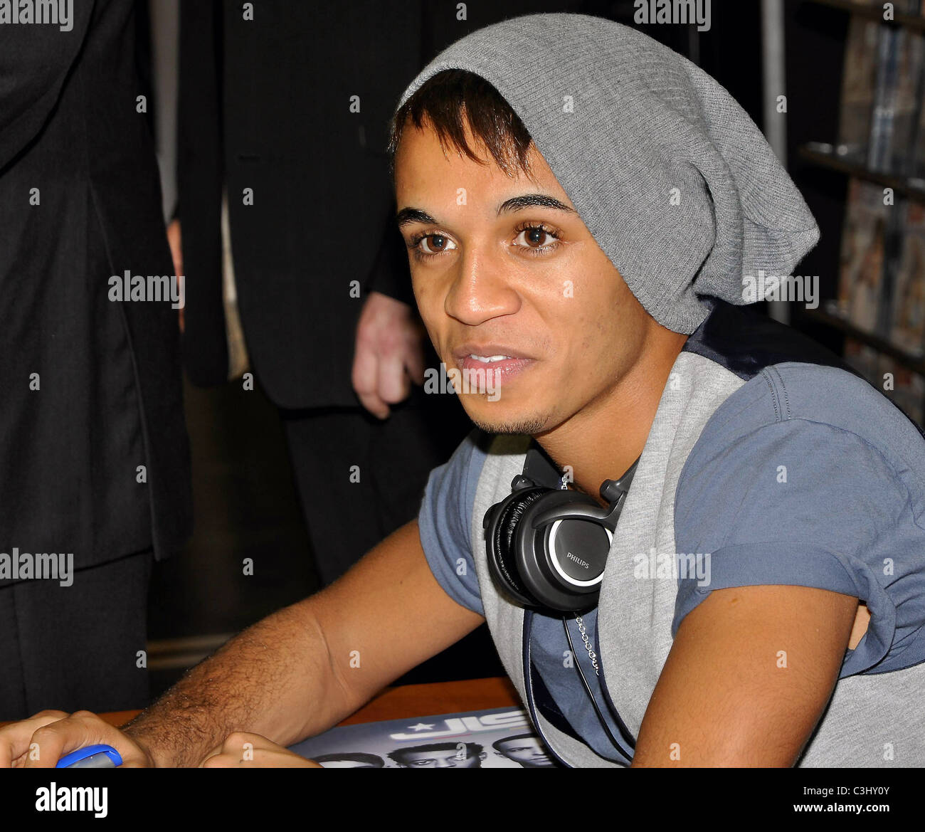 Aston Merrygold of JLS meet fans at HMV in the Dundrum Town Centre ...