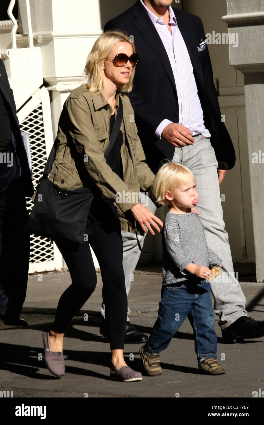 Naomi Watts walking in Soho with her son Alexander 'Sacha' Pete ...