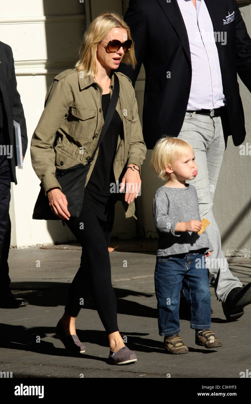 Naomi Watts walking in Soho with her son Alexander 'Sacha' Pete ...