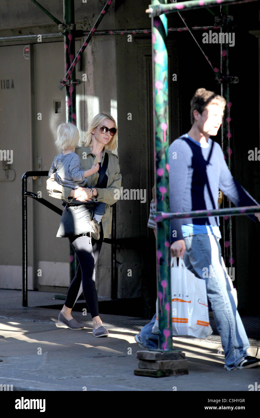 Naomi Watts walking in Soho with her son Alexander 'Sacha' Pete ...