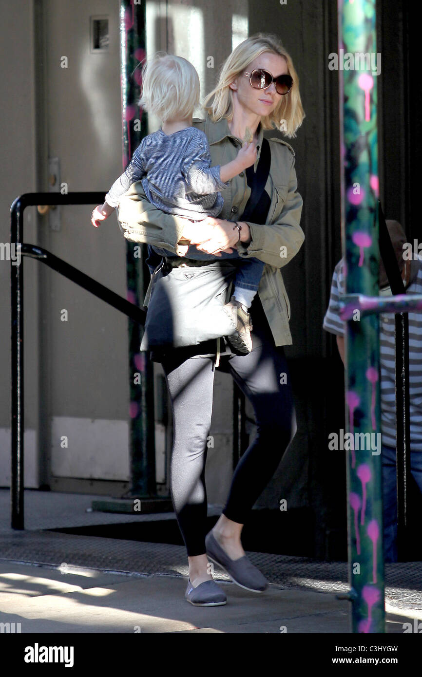 Naomi Watts walking in Soho with her son Alexander 'Sacha' Pete ...