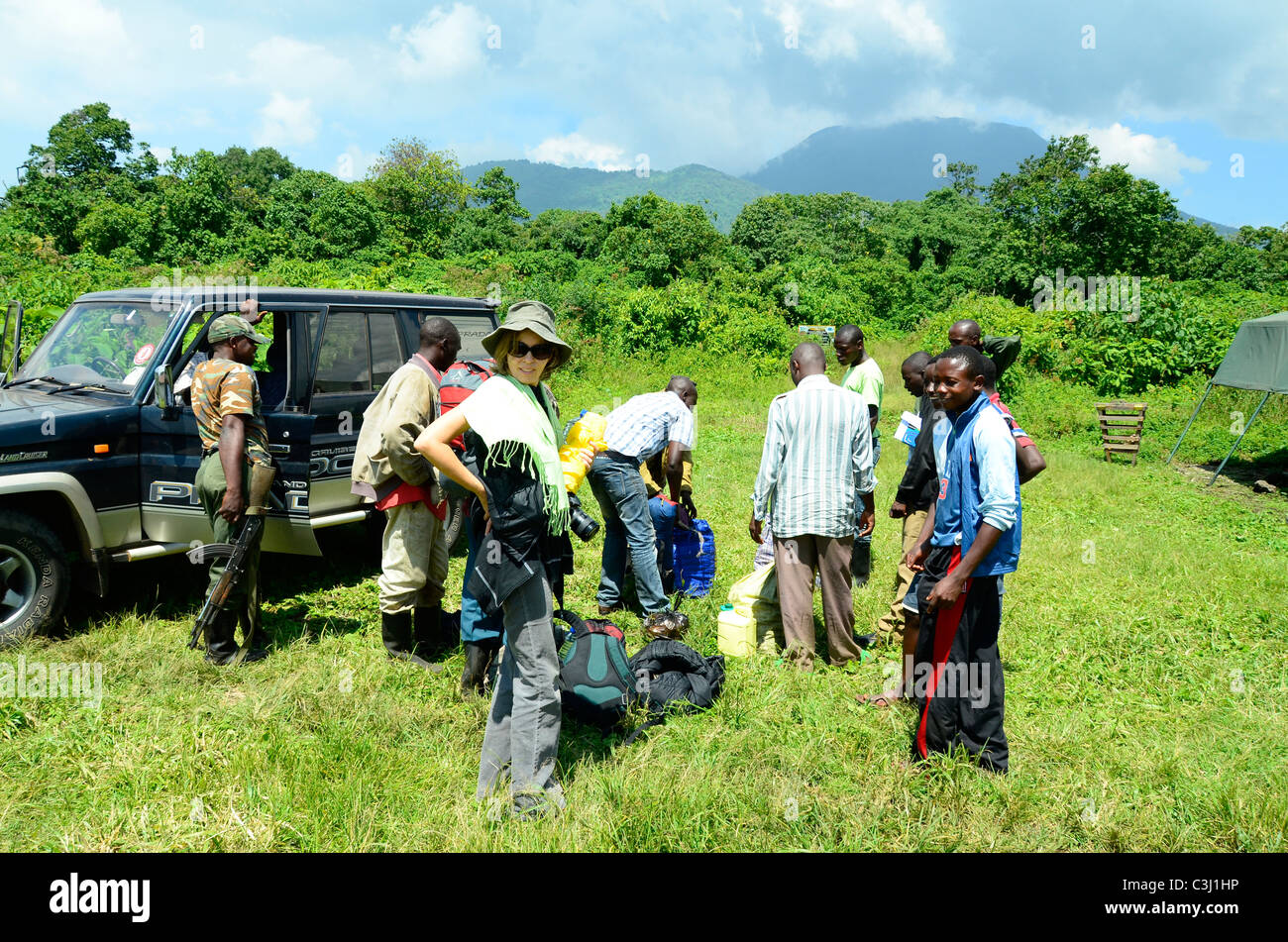 Nyiragongo volcano trekking in Virunga National Park, eastern ...