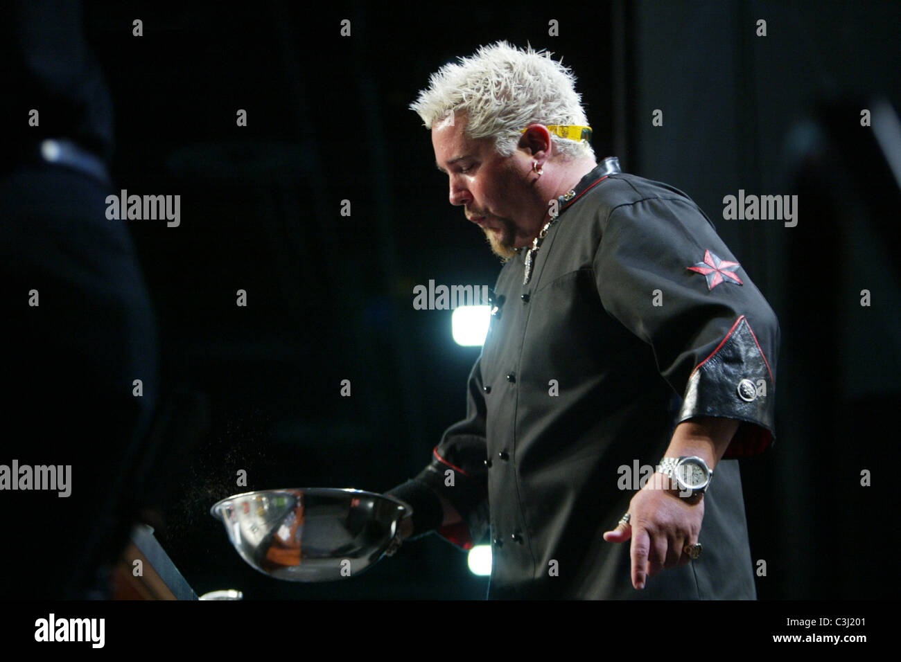 Guy Fieri presents a cooking demonstration during the Metropolitan ...
