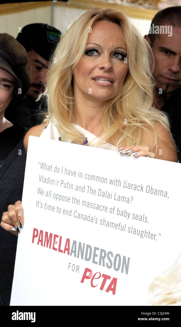 Pamela Anderson unveils PETA's new campaign against Canada's commercial ...