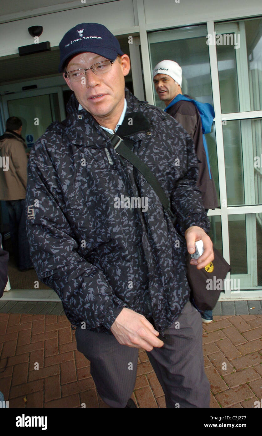 English actor Ricky Groves leaving TV studio after filming Strictly ...