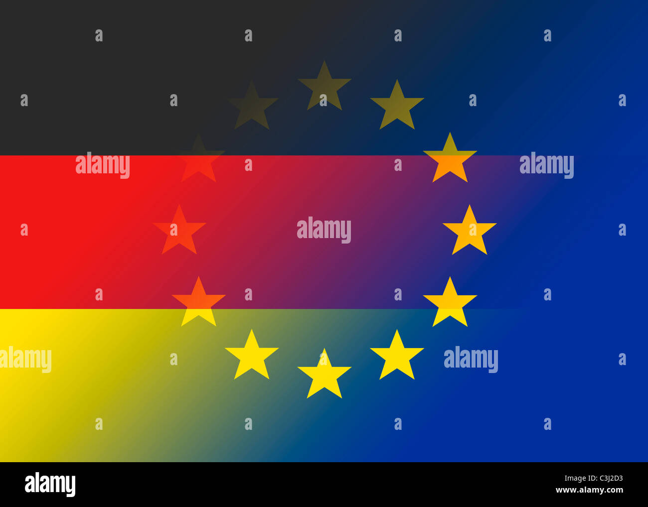 Germany and EU flag Stock Photo - Alamy