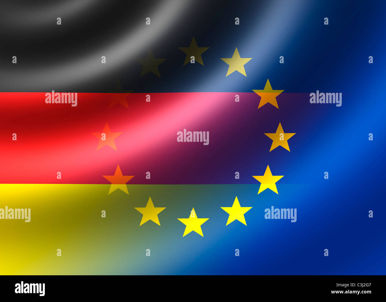 Germany and EU flag Stock Photo - Alamy