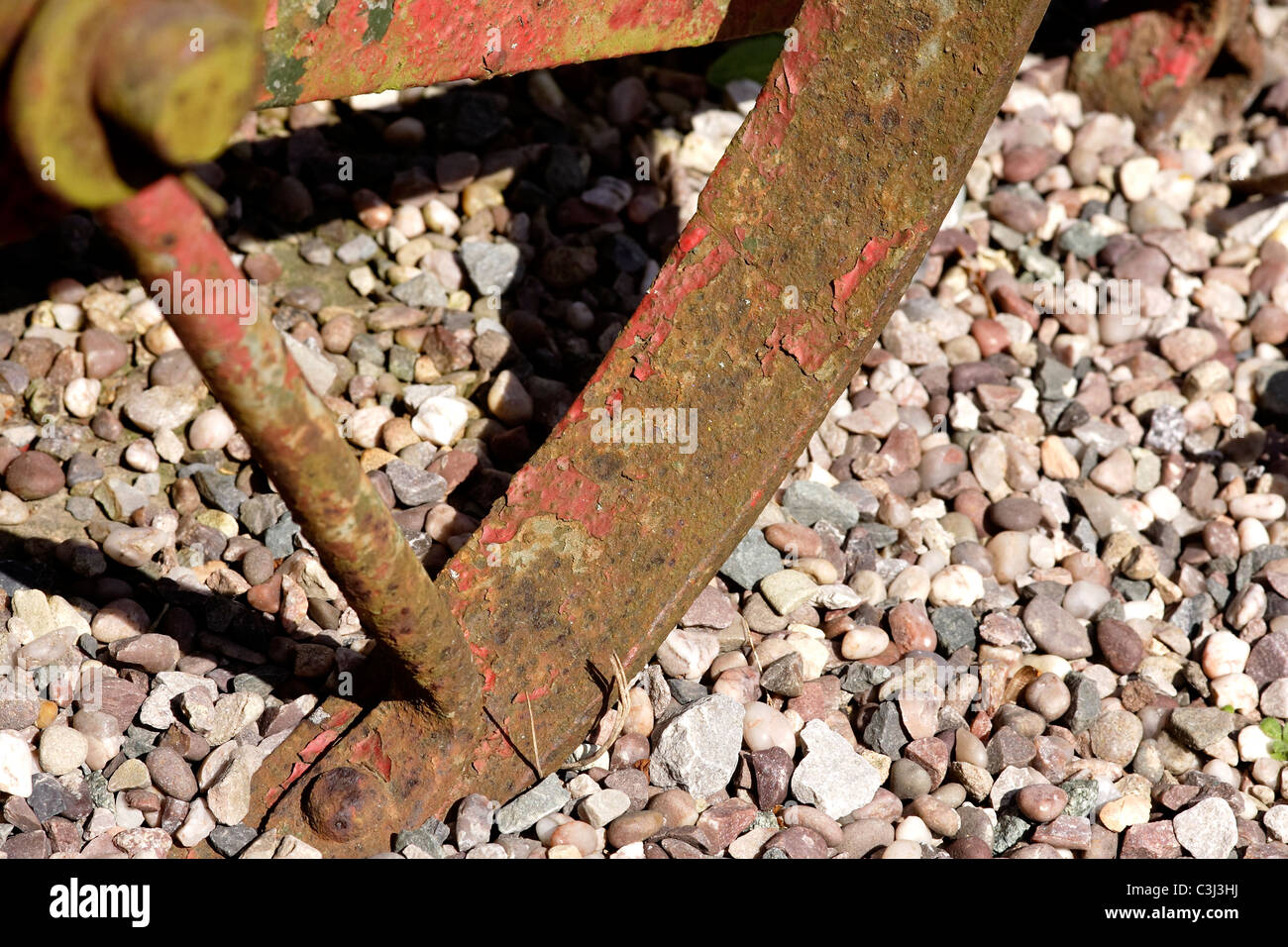 A rusty wheel on gravel Stock Photo - Alamy