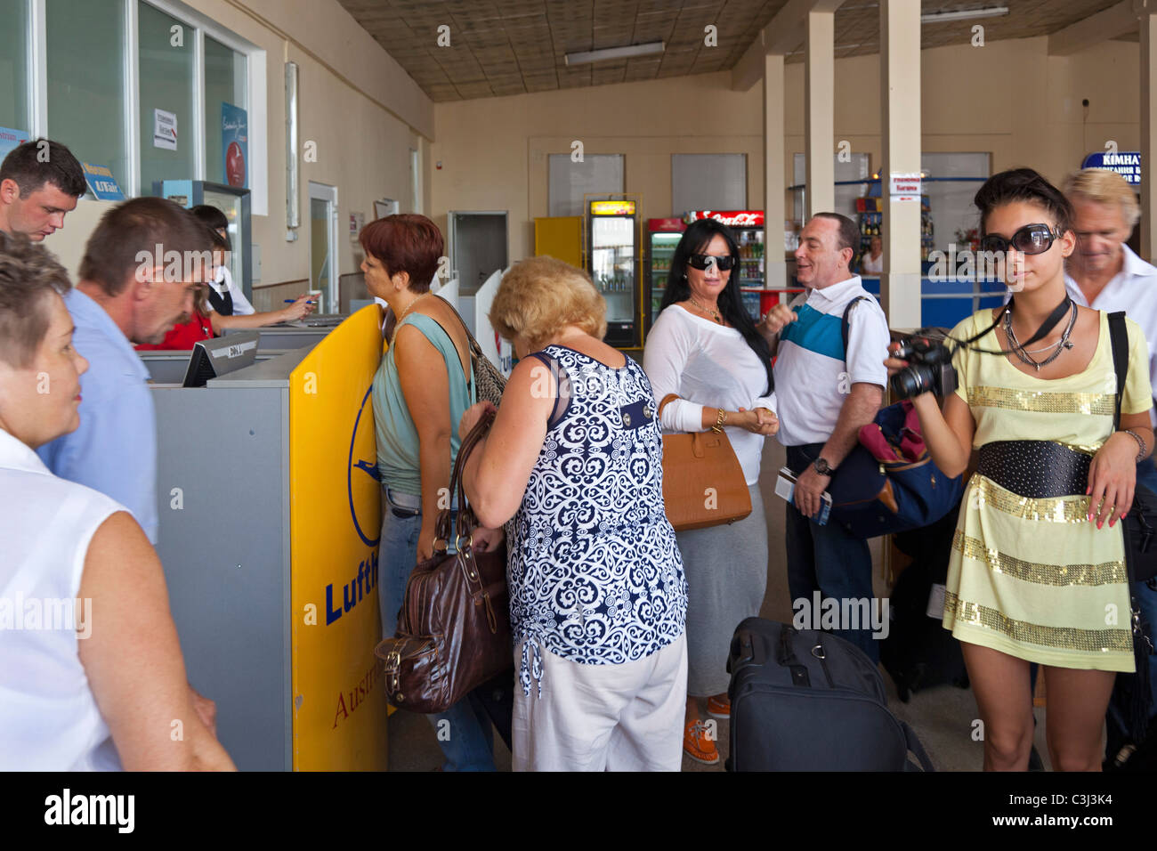 L'viv airport departure hall, Ukraine Stock Photo - Alamy