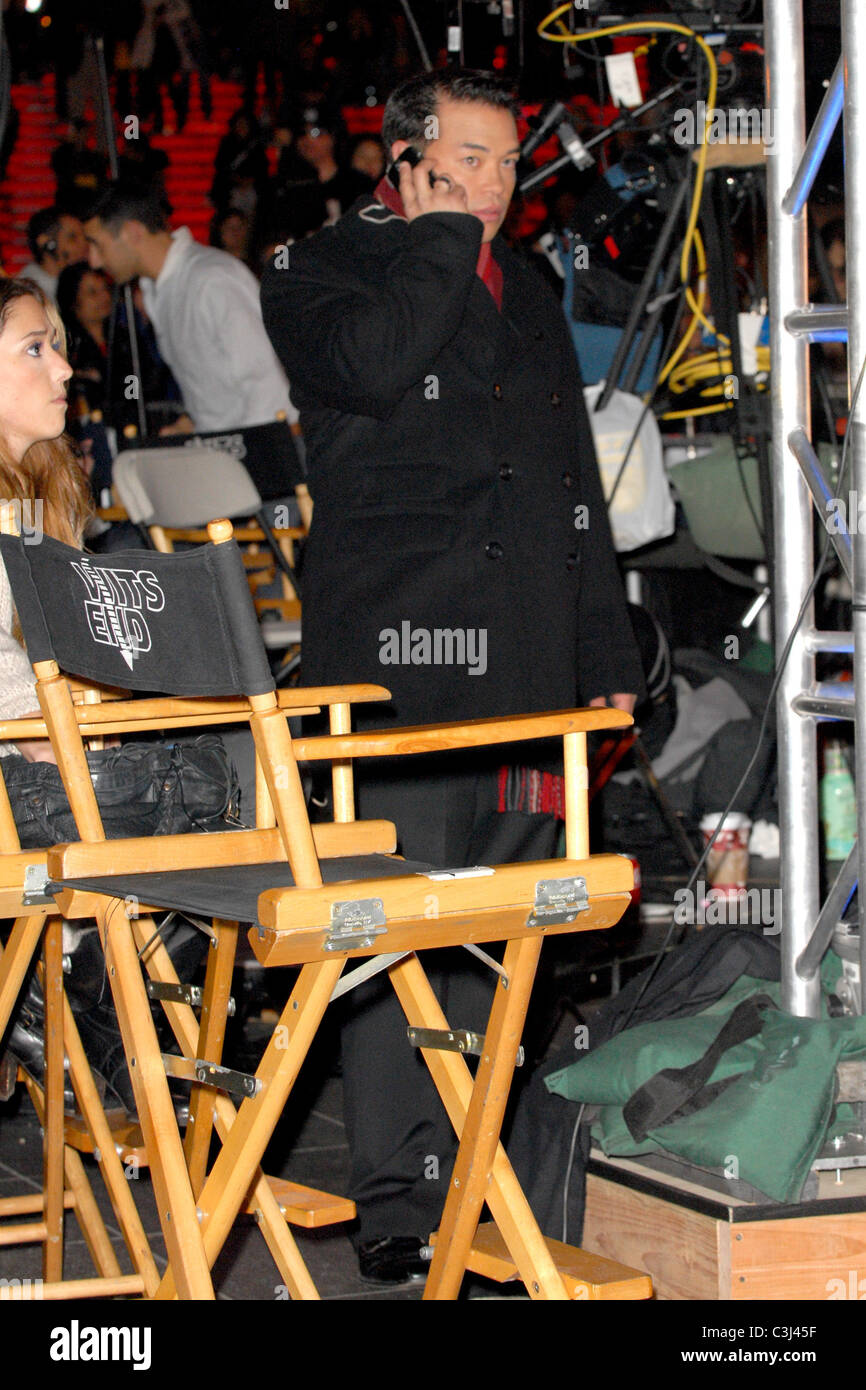 Hailey Glassman and Jon Gosselin on the set of 'The Insider' filming in ...