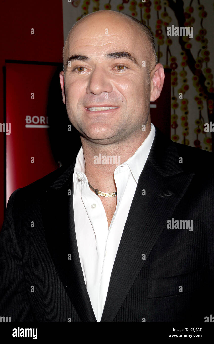 Andre Agassi signing copies of his autobiography 'Open' at the Encore ...