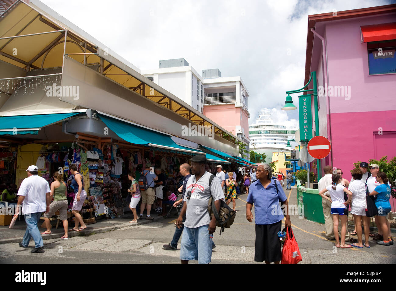 Heritage Quay Shopping in St Johns - Antigua Stock Photo - Alamy