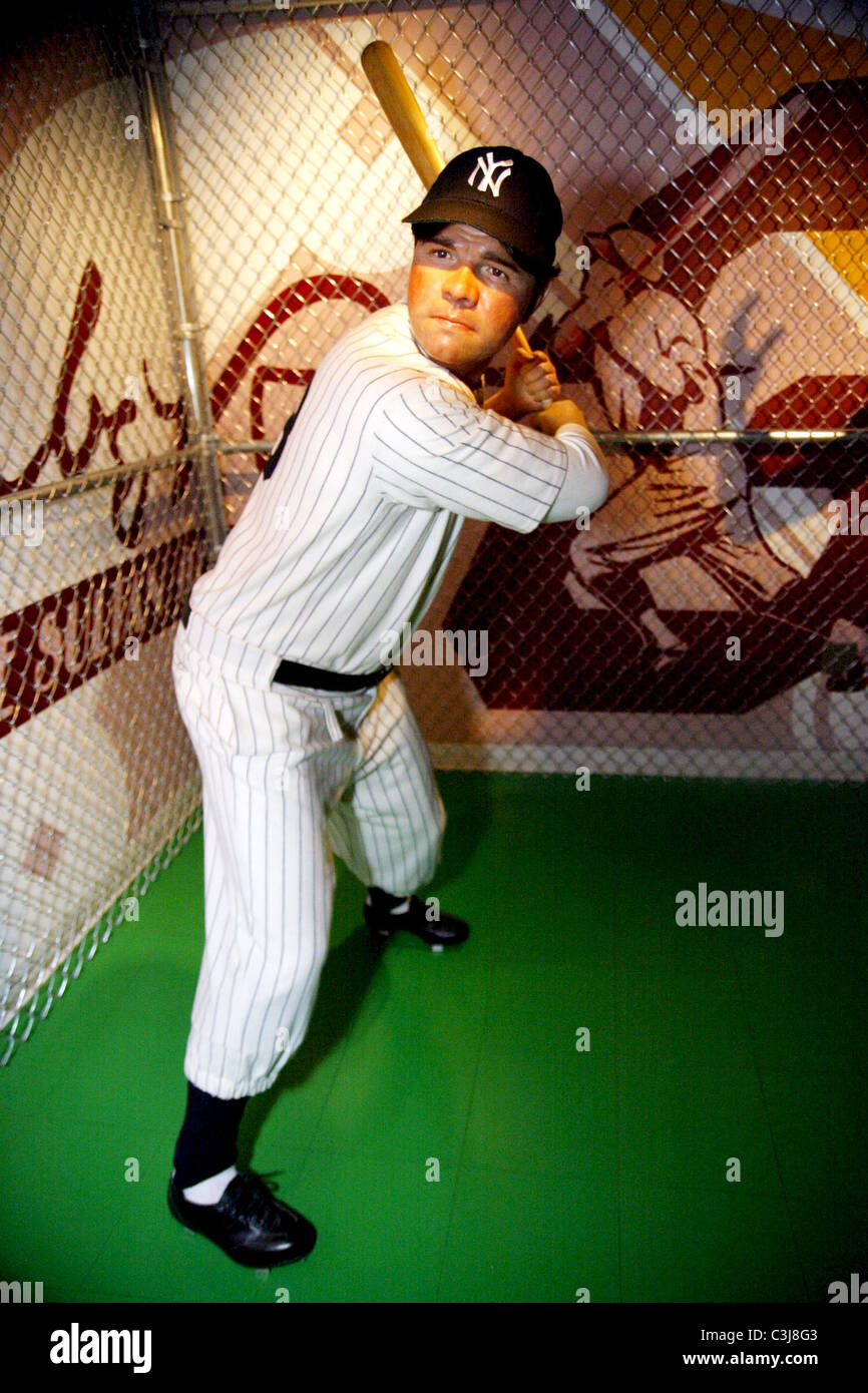 Babe Ruth wax figure of the legendary New York Yankees slugger on ...
